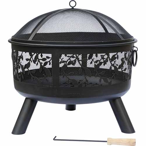 Meteor | Steel Fire Pit 610mm Black | Mitre10