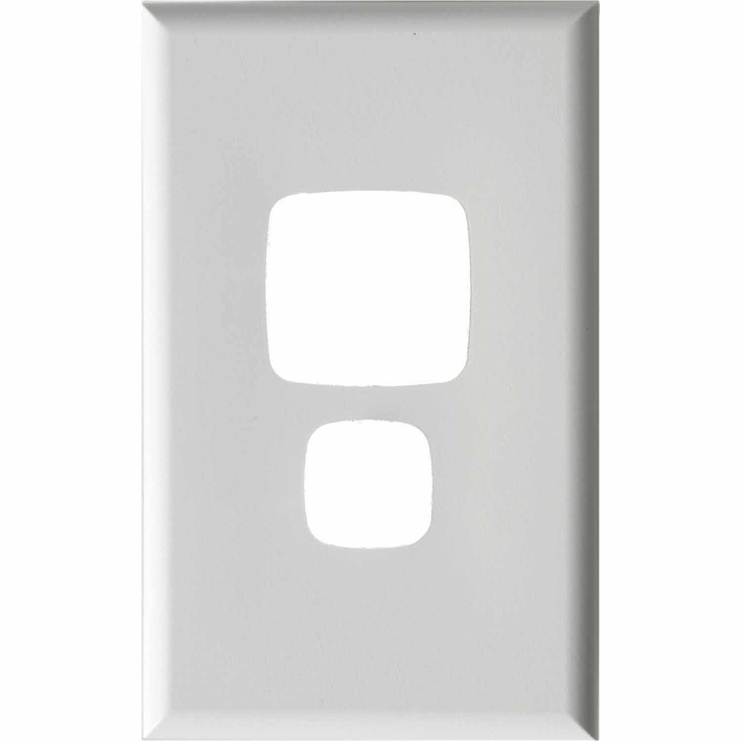 HPM | Excel Double Powerpoint Cover Plate 117mm x 73mm White | Mitre10