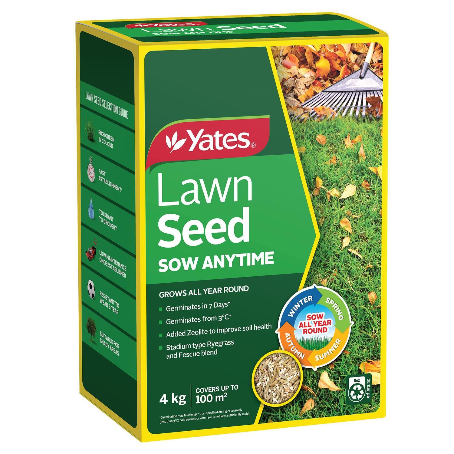 Yates | Yates Lawn Seed Sow Anytime 4kg | Mitre10