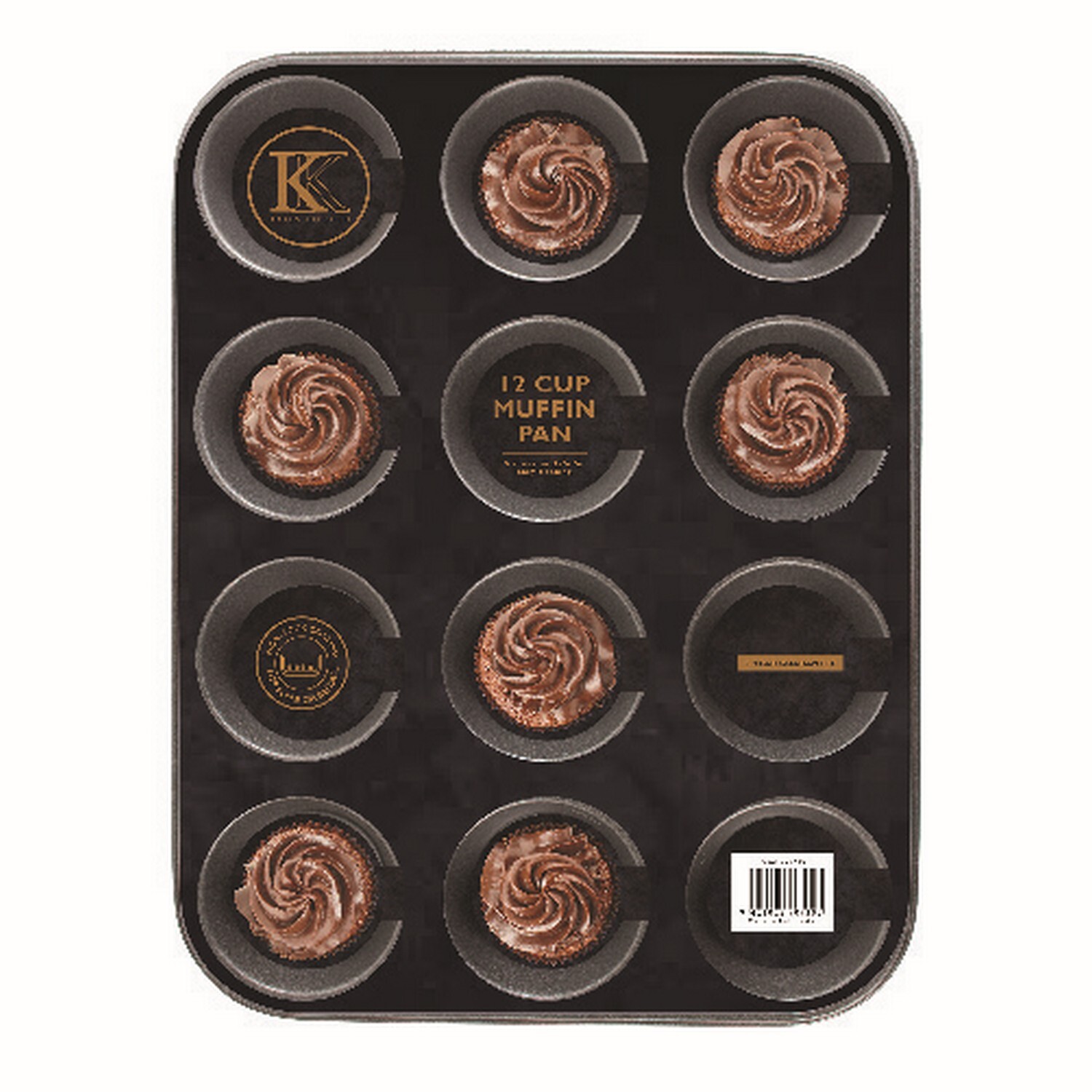 Kates Kitchen | Muffin Pan L: 350mm, W: 265mm, H: 30mm Dark Grey | Mitre10