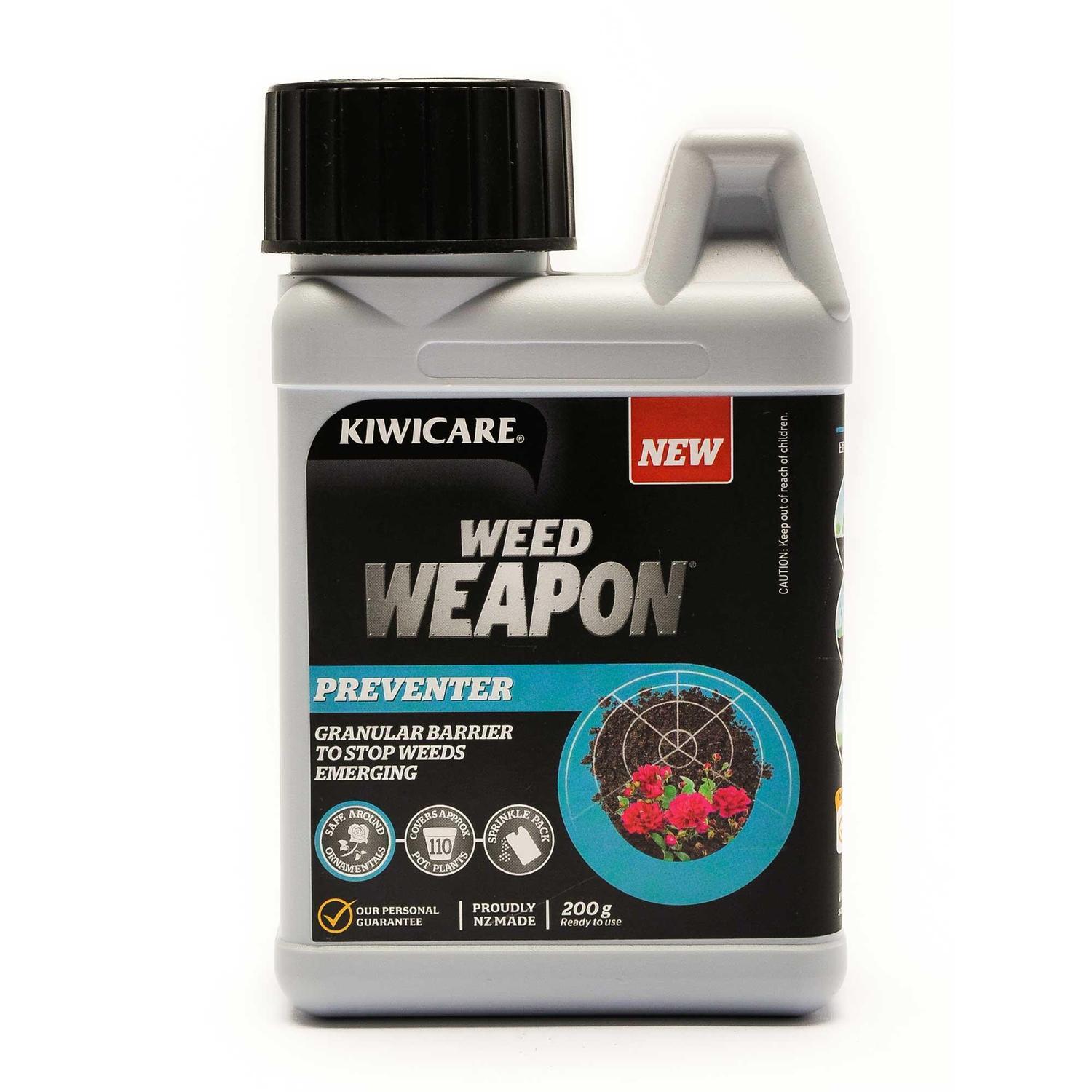 Kiwicare | Weed Weapon Weed Preventer Granules 200g Brown | Mitre10