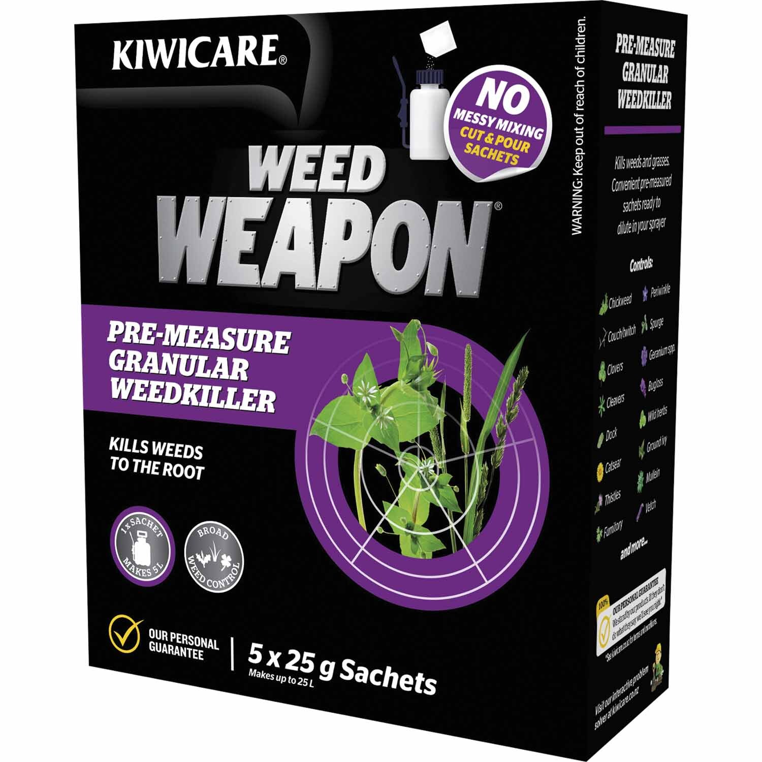 Kiwicare | Pre-Measure Soluble Granular Weedkiller 125g White | Mitre10
