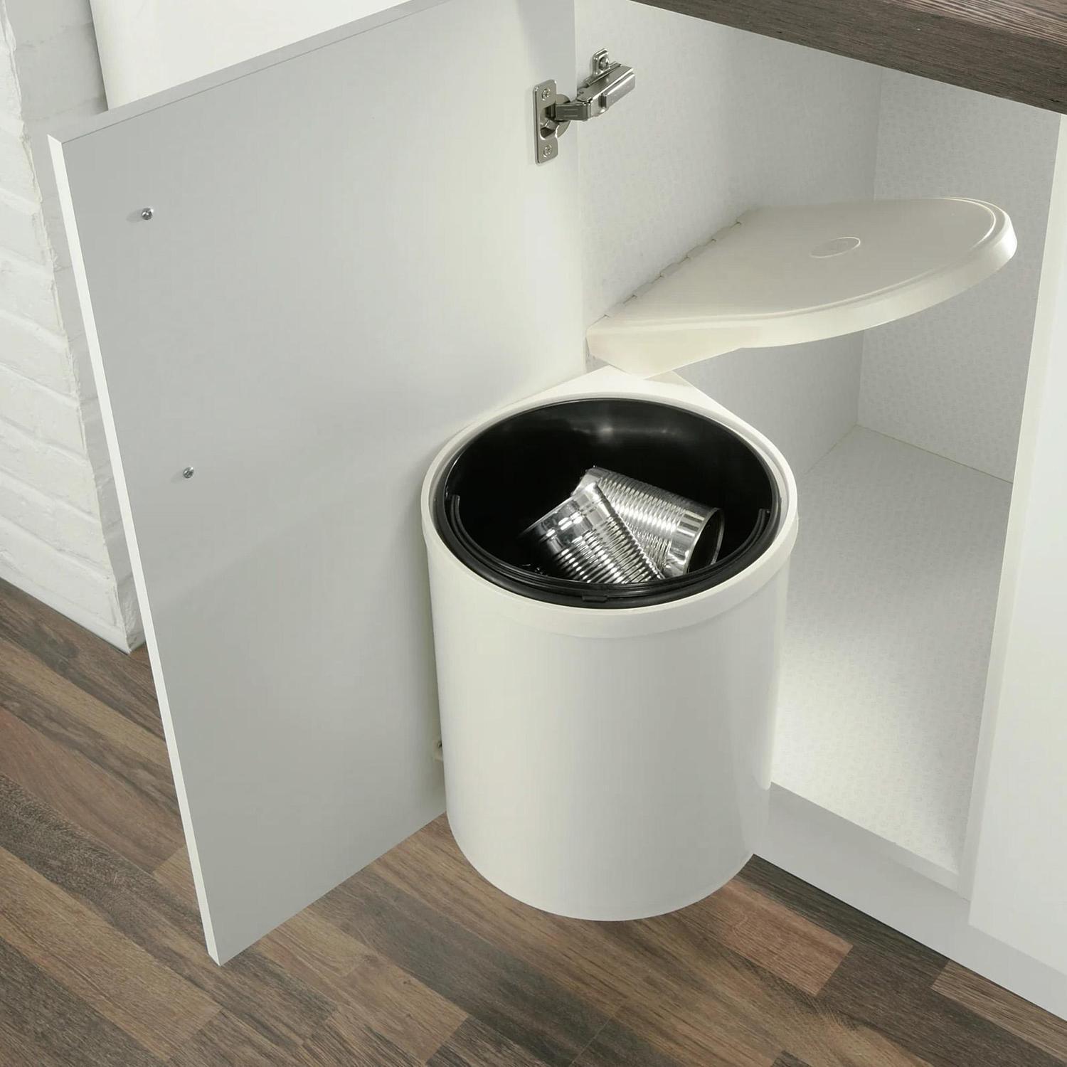 Hafele Home | Swing Out Door Mounted Bin 14 Litre White | Mitre10