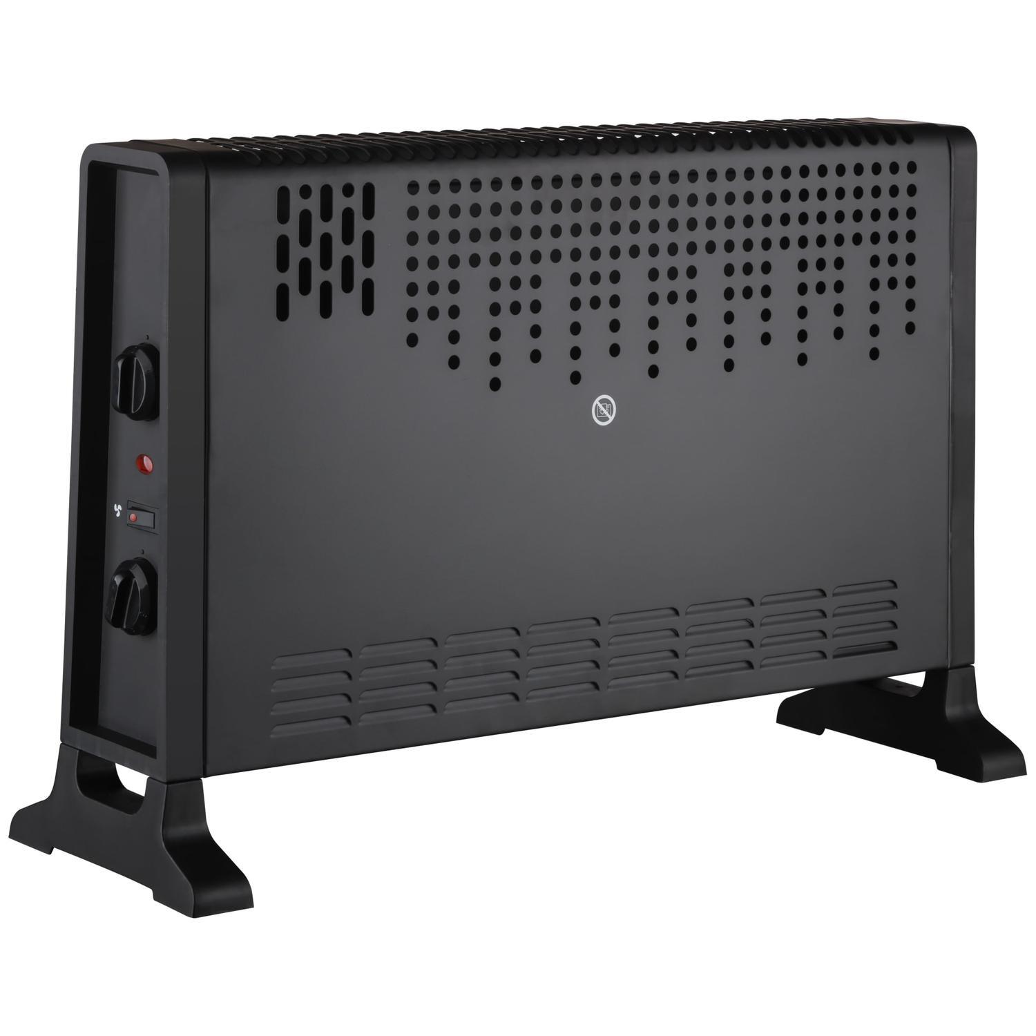 Nouveau | Convector Turbo Heater 2kW Black | Mitre10