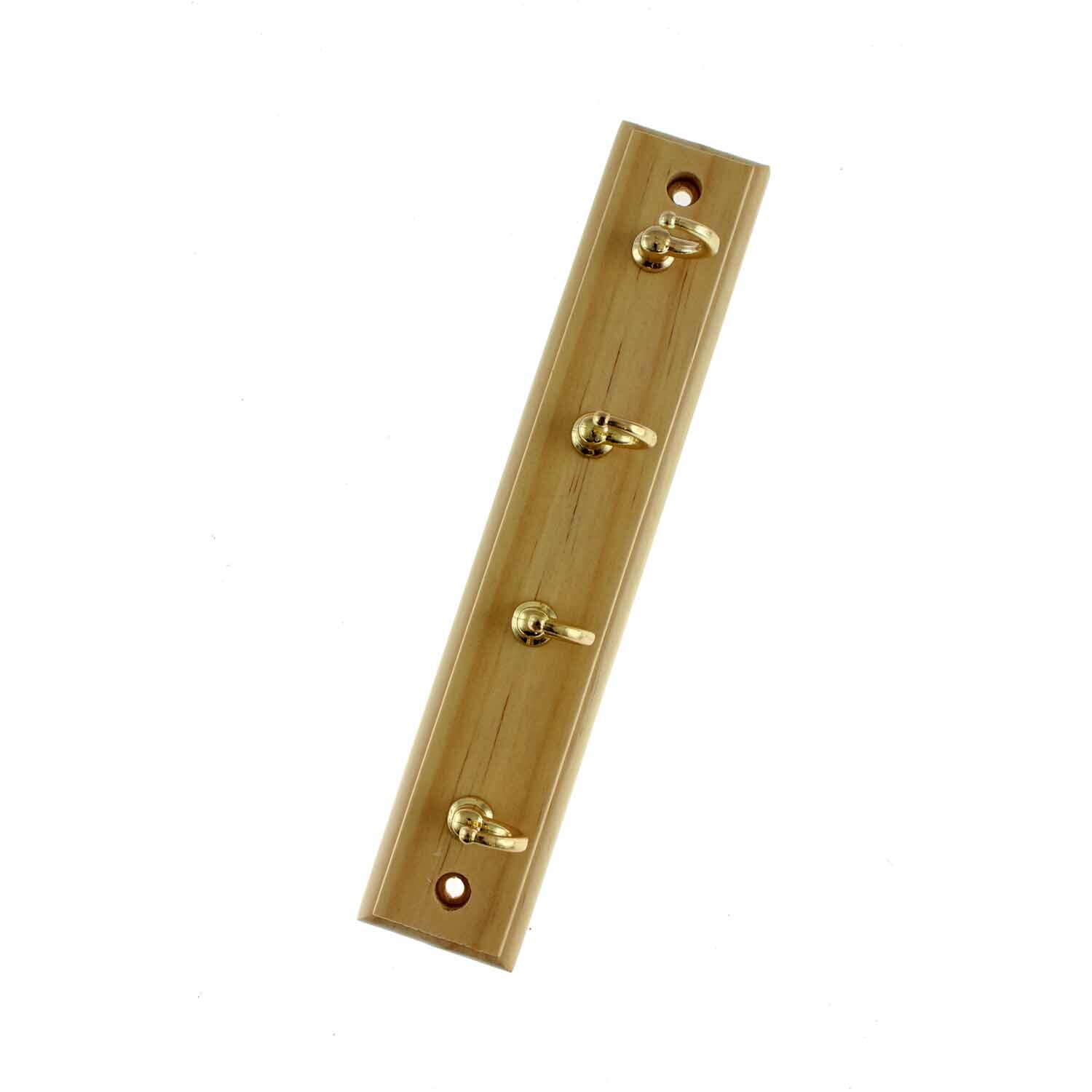 Hook Boss | Key Hook Board H: 45mm, W: 230mm Brass | Mitre10