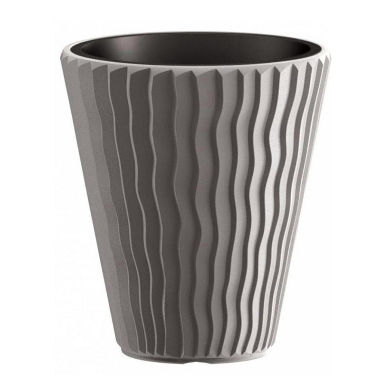 Pot Vase Wave Omaha 18cm Stone | Indoor Pots & Planters