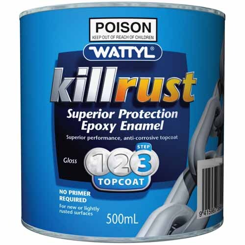 Wattyl | Killrust Epoxy Gloss Enamel 500ml White | Mitre10