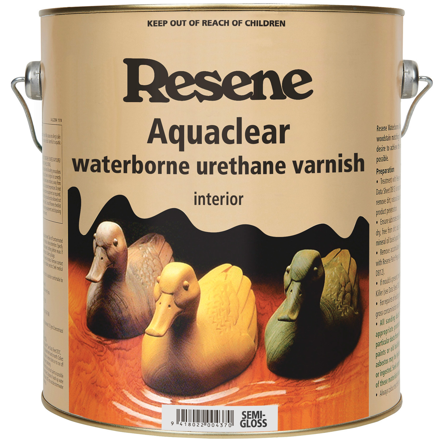 Resene | Aquaclear Waterborne Urethane Varnish 4L Clear Semi-Gloss ...