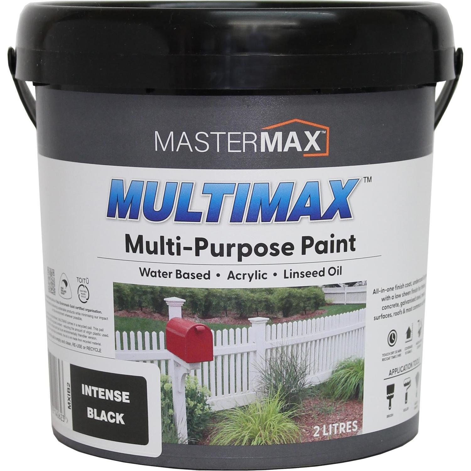 MULTIMAX | Multi-Purpose Modified Hybrid Paint 2L Intense Black | Mitre10
