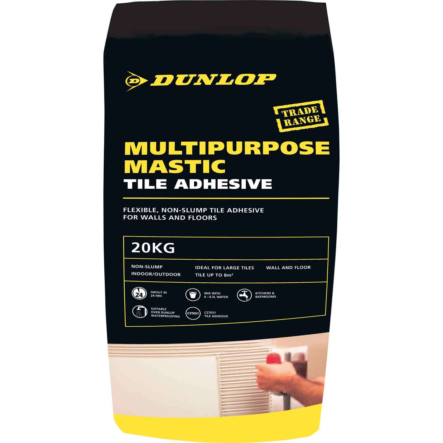 Dunlop | Trade Multipurpose Mastic Tile Adhesive 20kg White | Mitre10