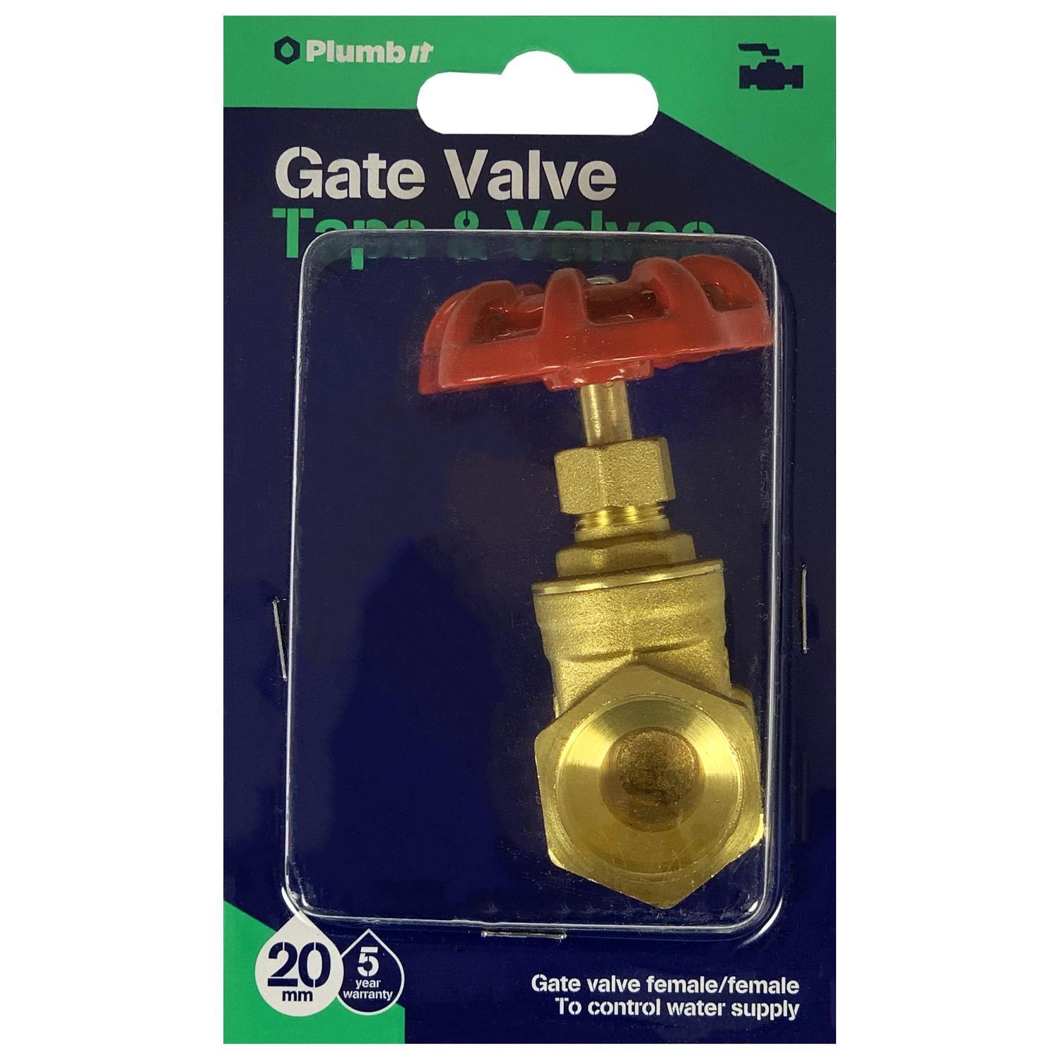 Plumb It | Gate Valve Female 20mm | Mitre10