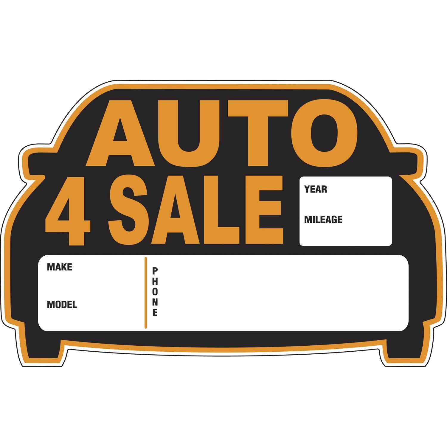 HY-KO | Auto For Sale Sign W: 355mm, L: 228mm | Mitre10