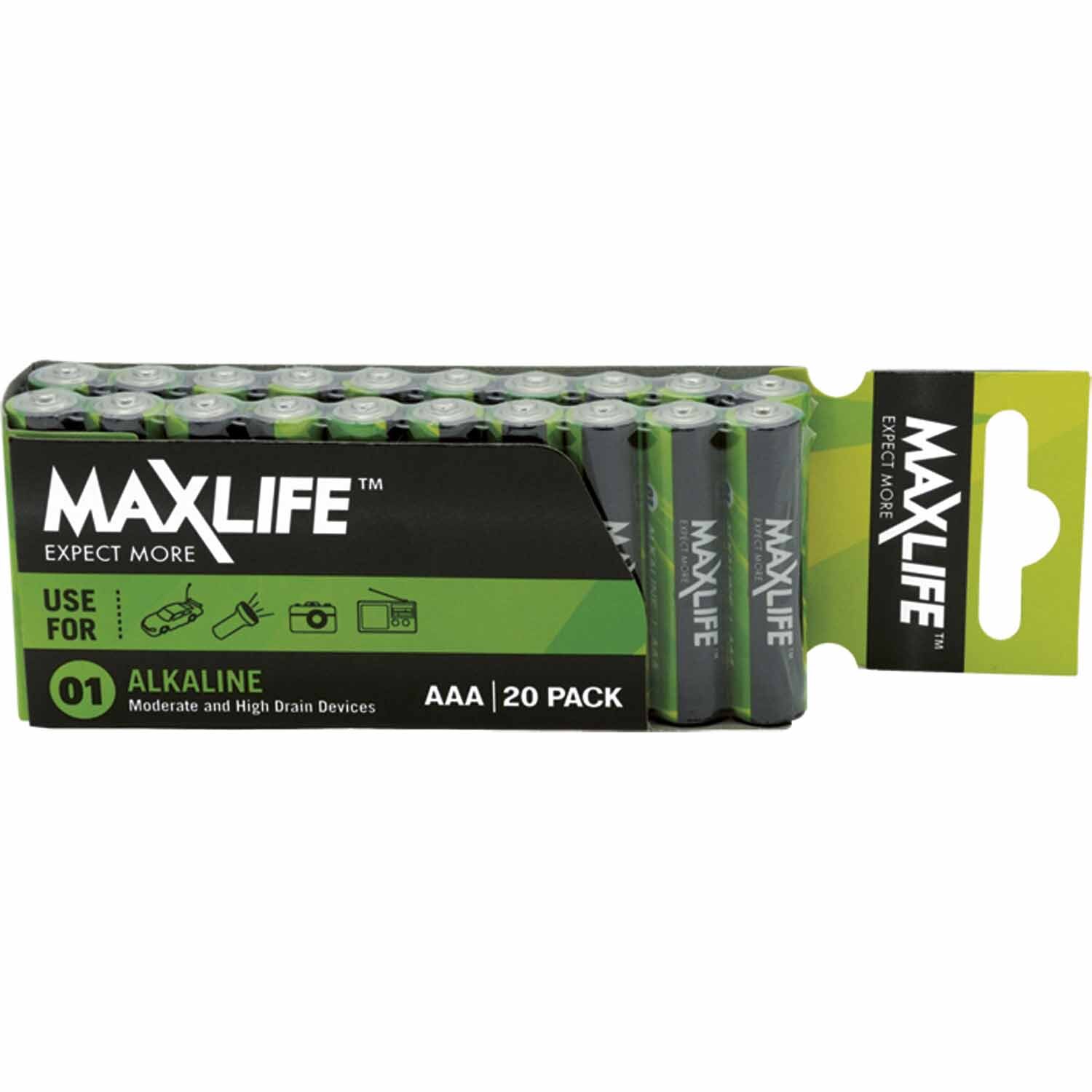 Maxlife | Alkaline Batteries AAA pack of 20 | Mitre10