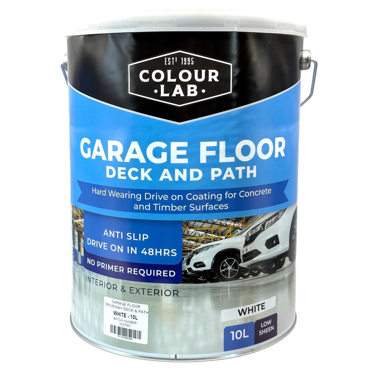 Garage Floor Deck and Path Paint 10 Litre White | Exterior Paving ...