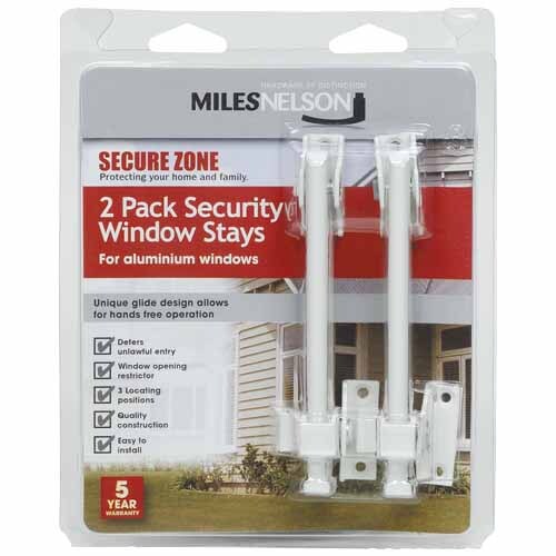 Miles Nelson | Window Restrictor Stay for Aluminium Window 2 Pack White ...