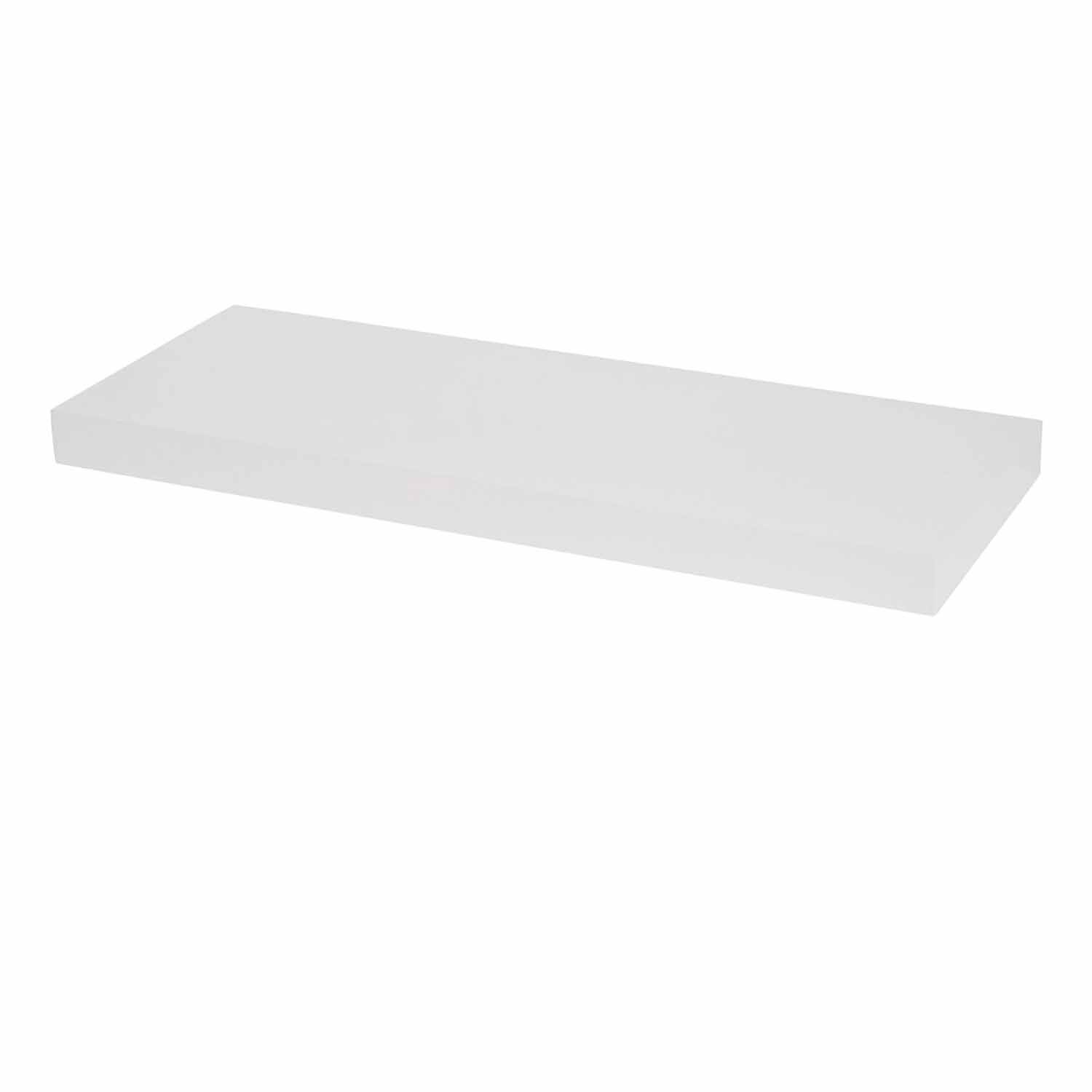Ledge | Floating Shelf W:800mm, D:250mm, H:38mm Matte White | Mitre10