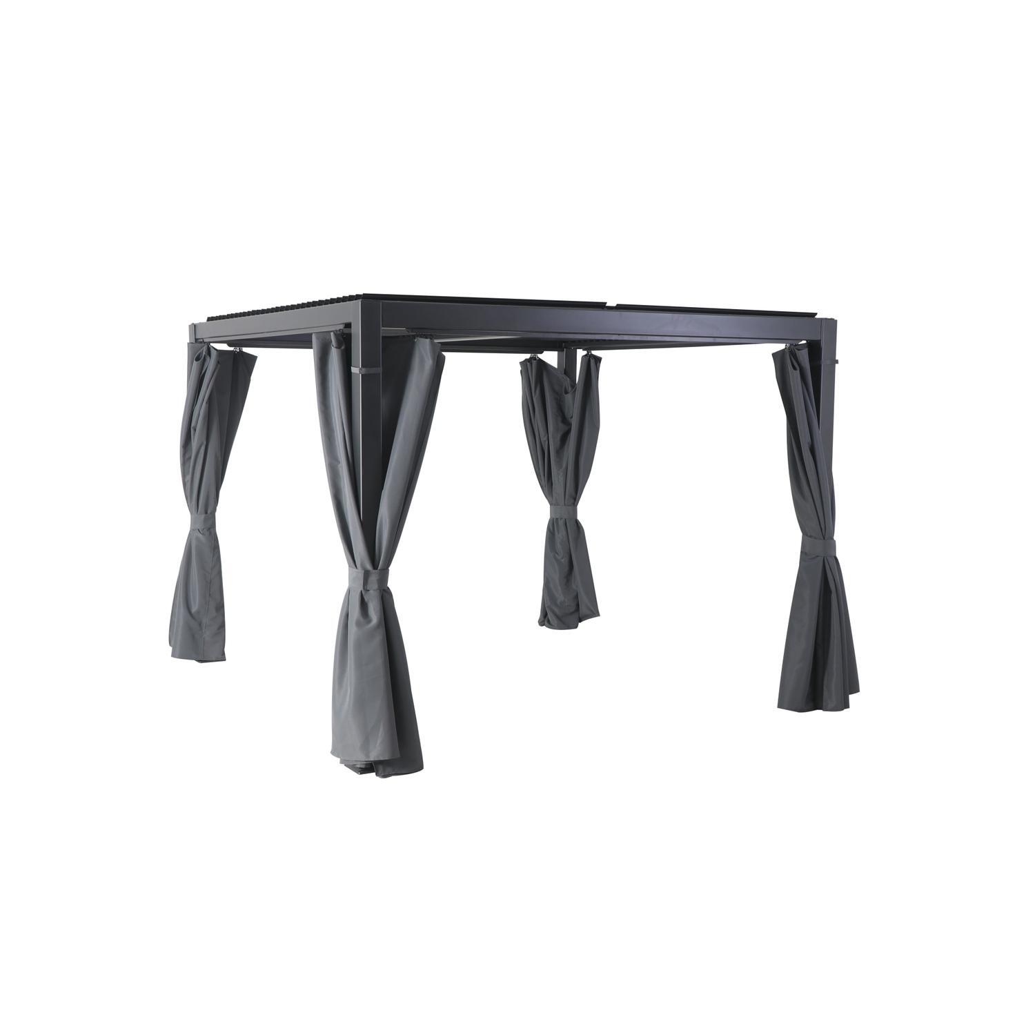 Nouveau | Truss Shutter Gazebo with Curtains | Mitre10