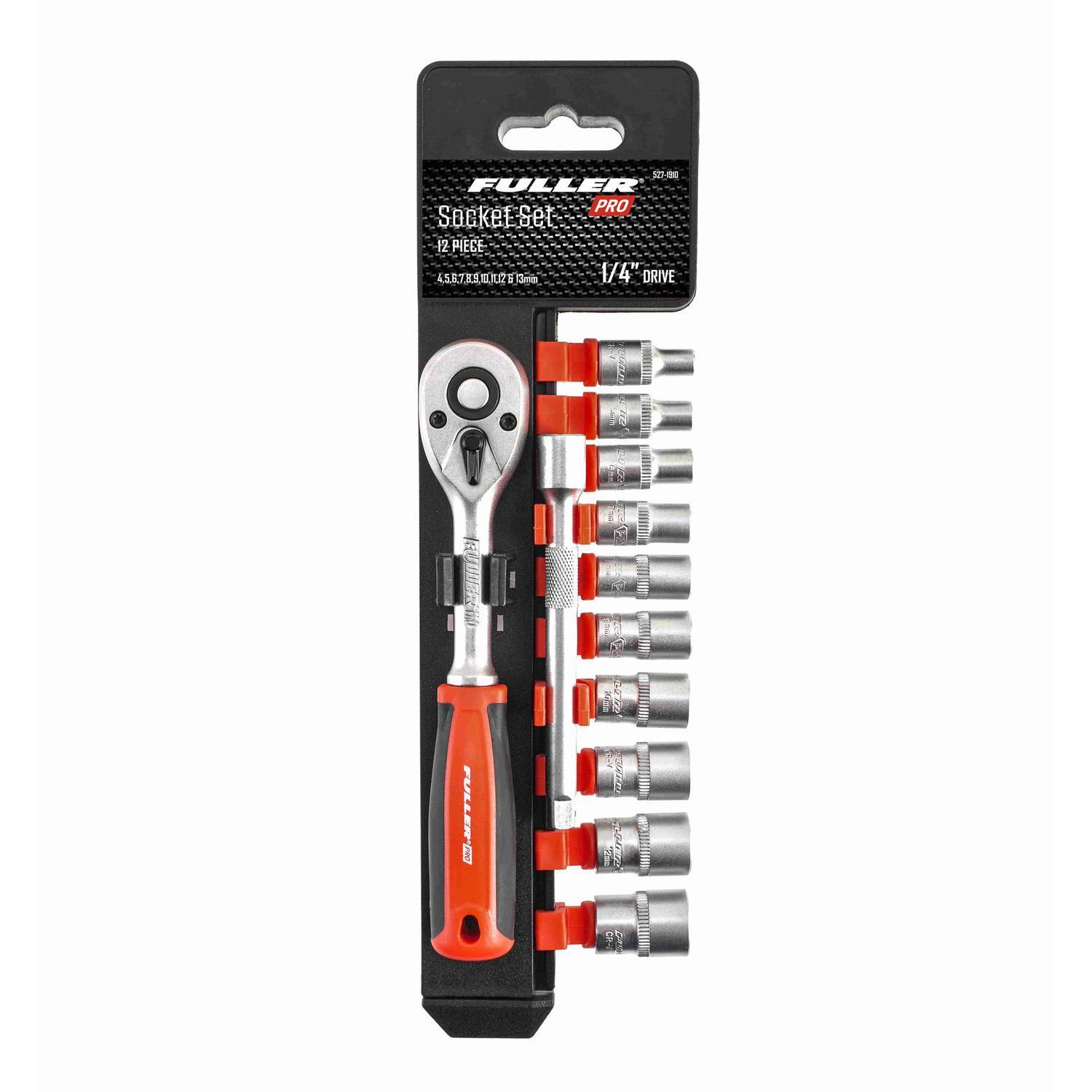 Fuller Pro | Socket Set Clip Rail 12 Piece | Mitre10