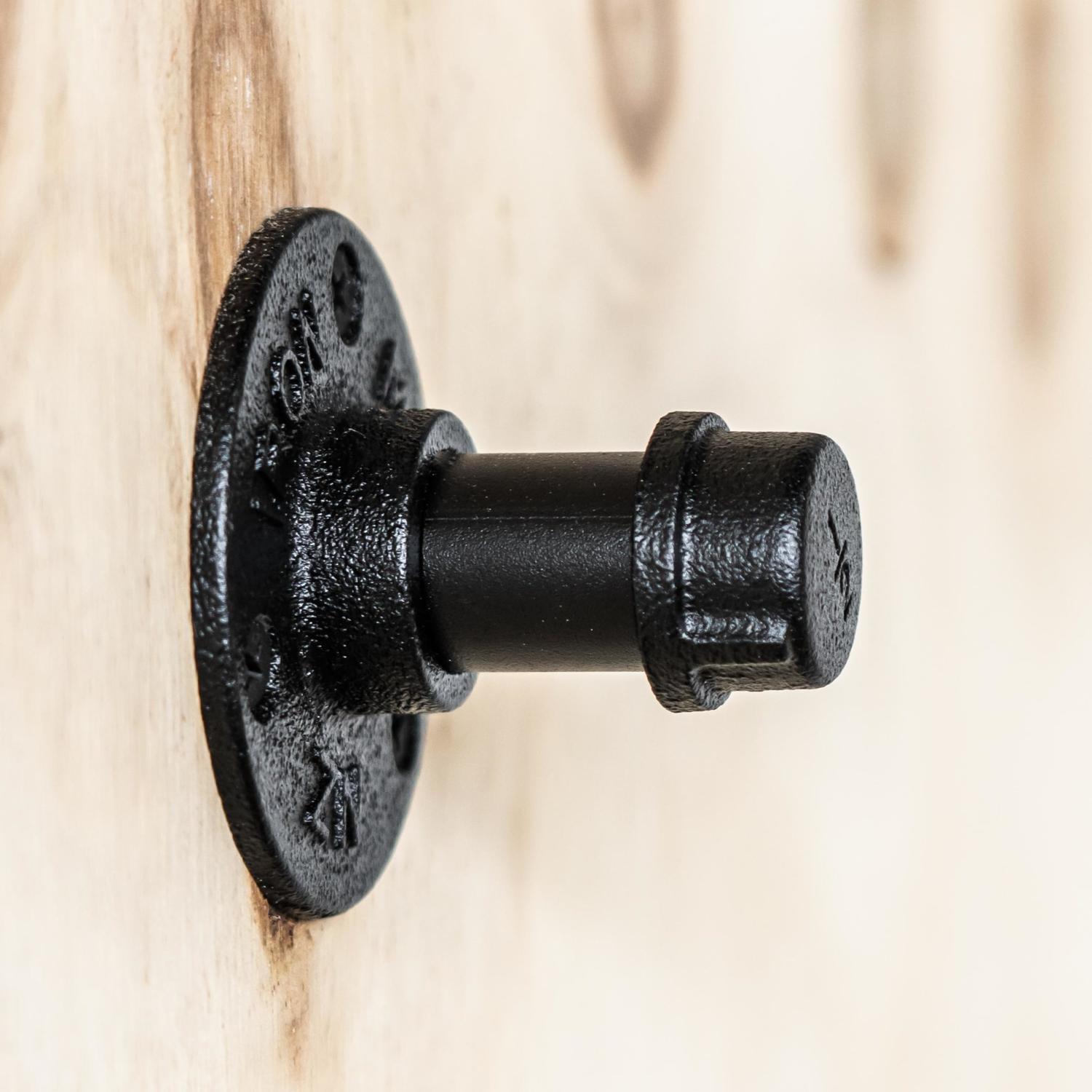 Hook Pipe Knob 65 x 65 x 58mm Black | Storage Hooks