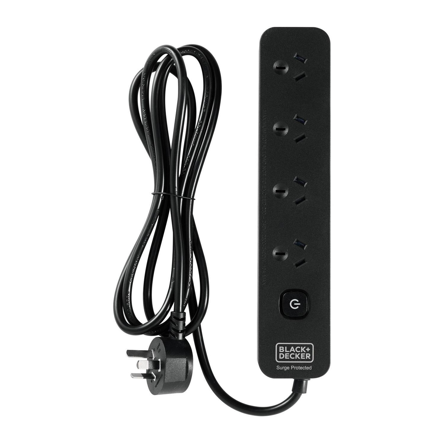 Black+Decker | 4 Way Powerboard | Mitre10