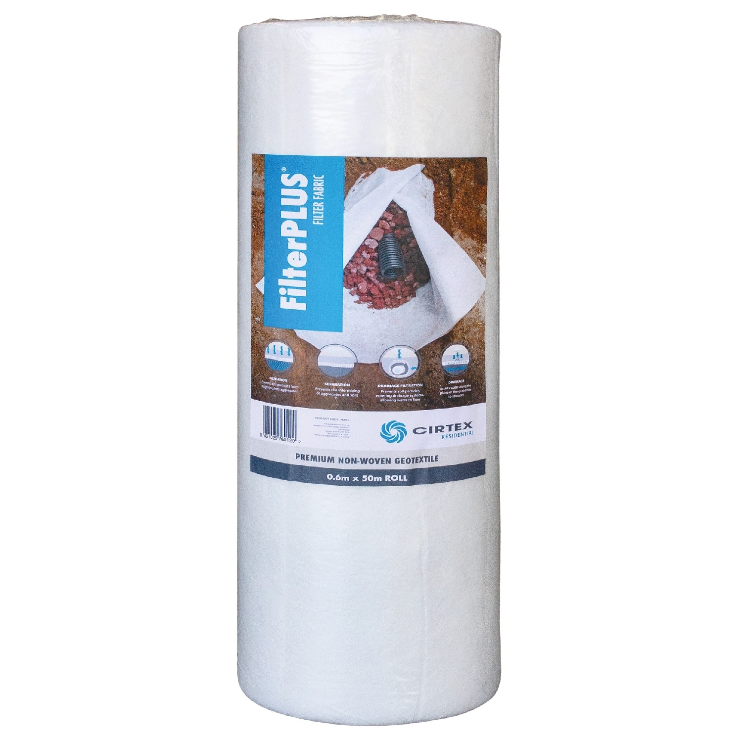 Strol | Cirtex GeoPlus Geotextile Filter Fabric 0.6m x 50m White | Mitre10