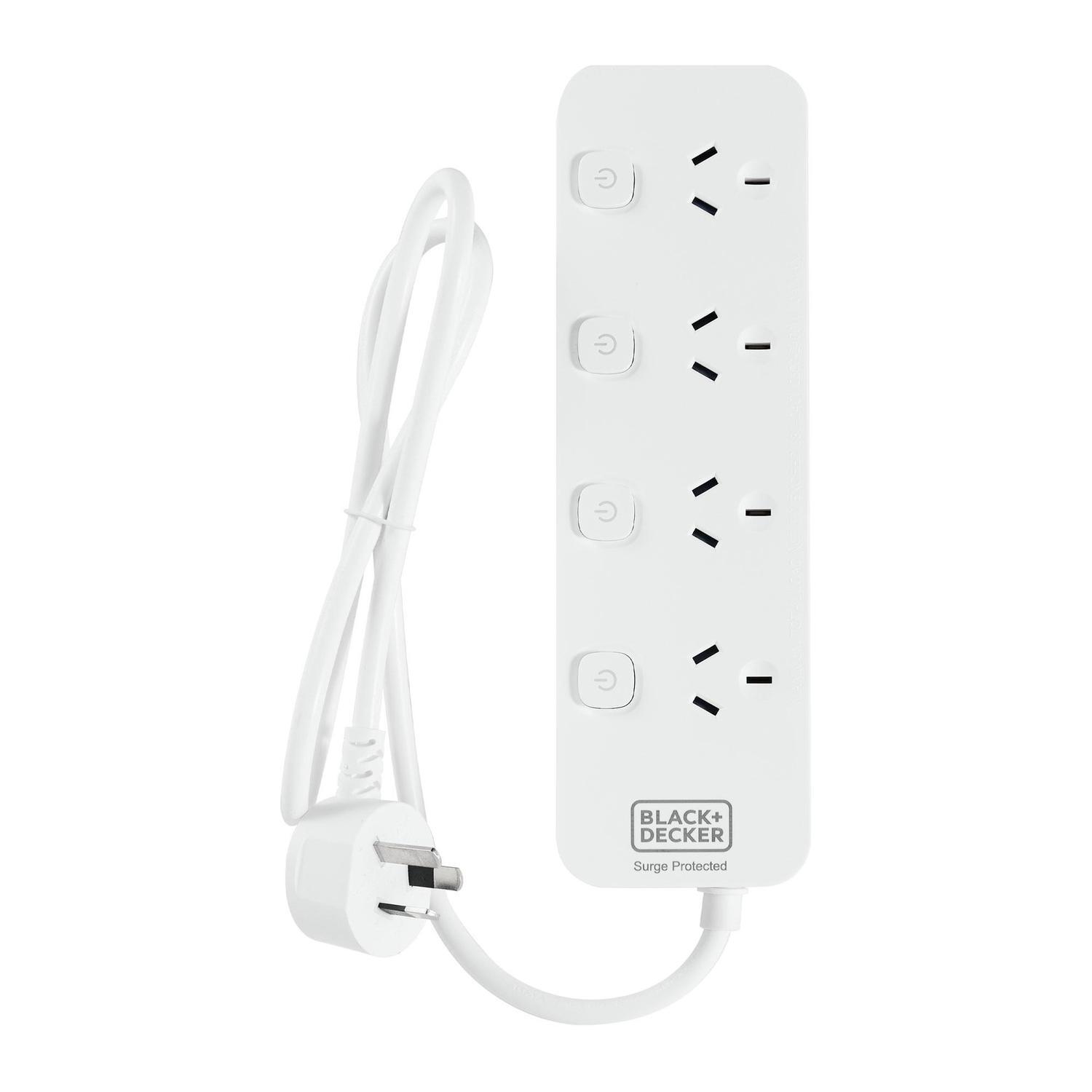 Black+Decker | 4 Way Powerboard | Mitre10