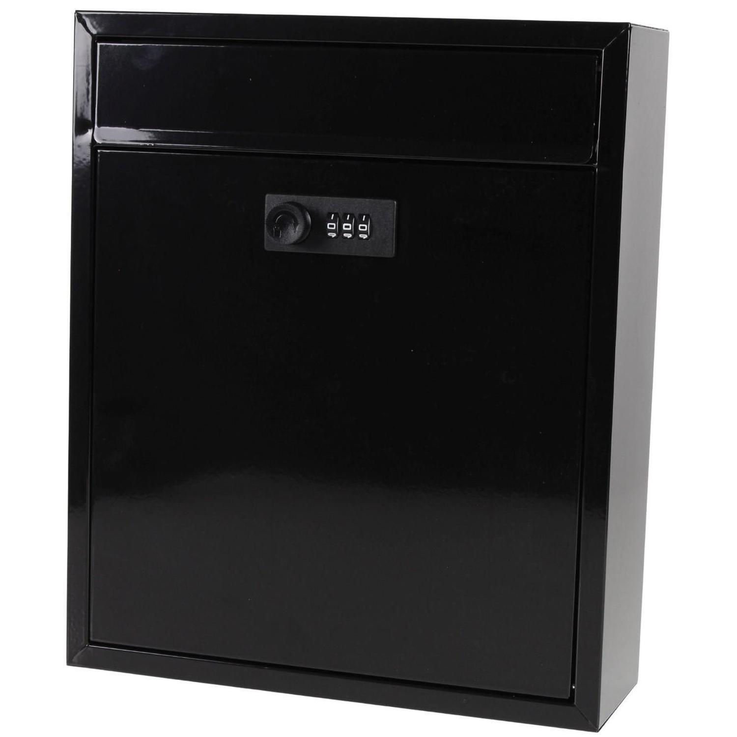 Mail Boss | Nelson Metal Letterbox H:310mm, W: 260mm, D: 90mm Black ...