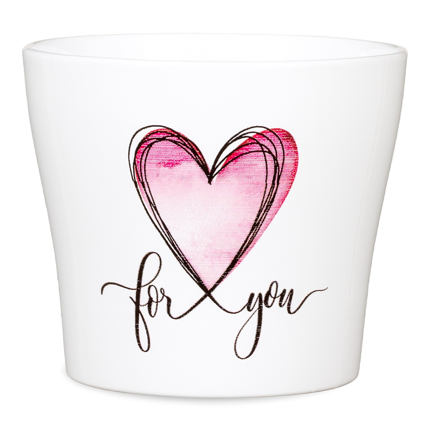 Ceramic Love Pot 15cm With Love | Indoor Pots & Planters