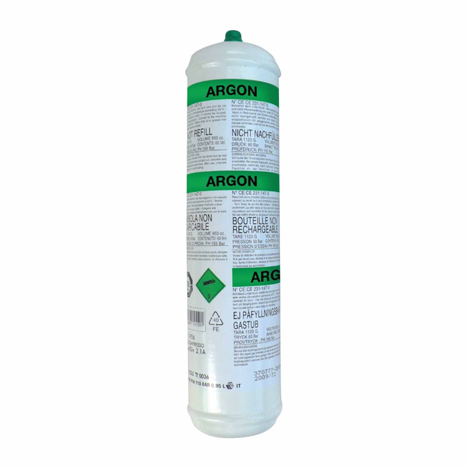 Telwin | Disposable Argoshield Gas Cylinder 1 Litre | Mitre10