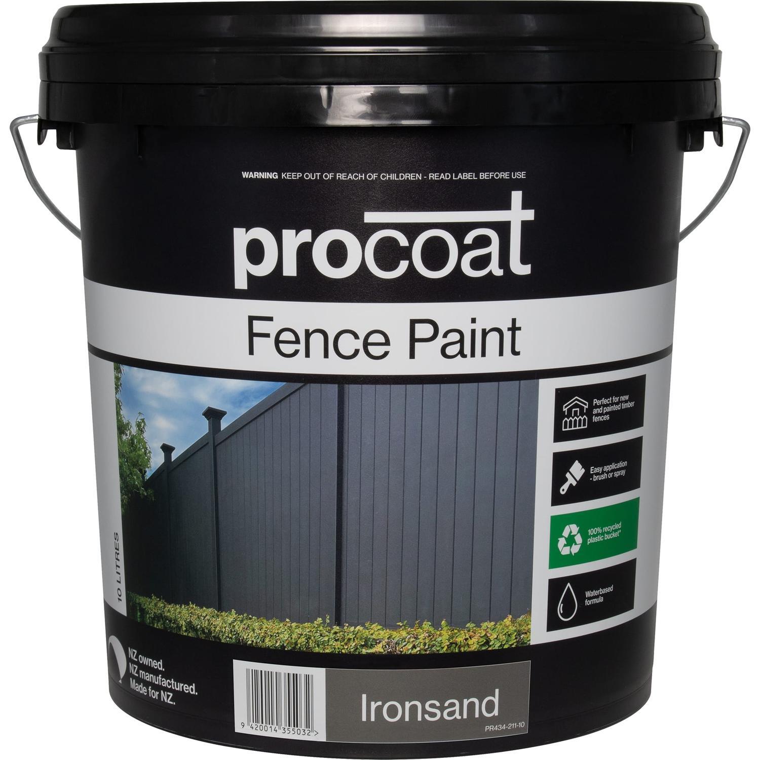 Procoat | Fence Paint 10L Iron Sand | Mitre10