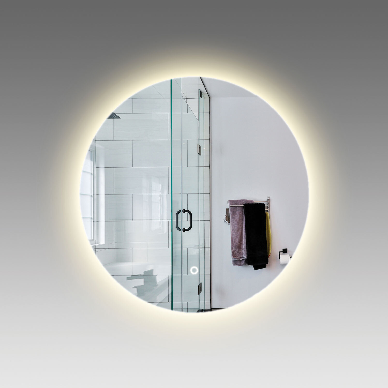 Trendy Mirrors | Mirrox Round Backlit LED Mirror with Demister 600 mm ...