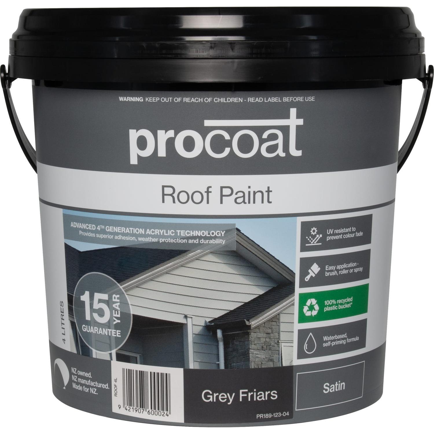 Procoat | Roof Paint 4L Grey Friars | Mitre10