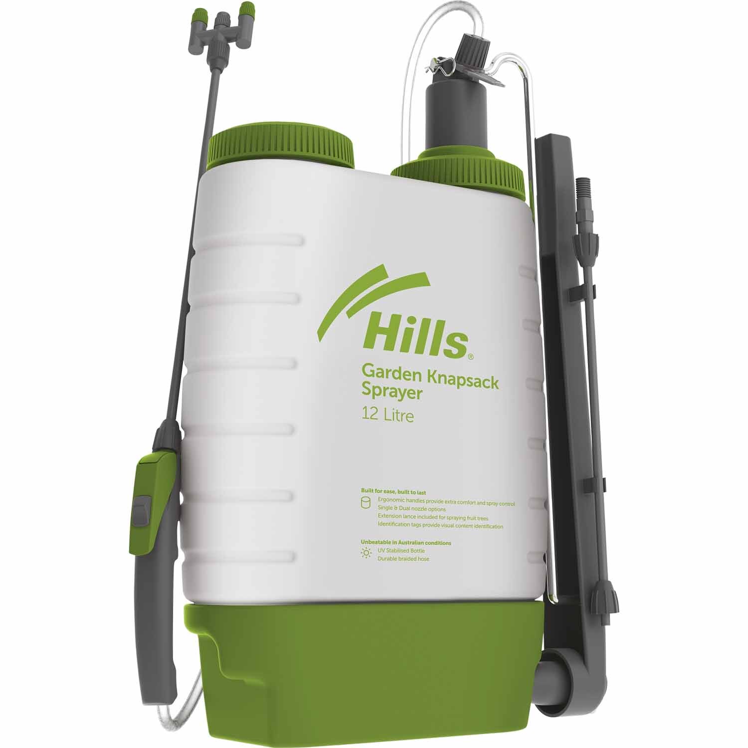 Hills | Knapsack Pressure Sprayer 12 litre Green | Mitre10