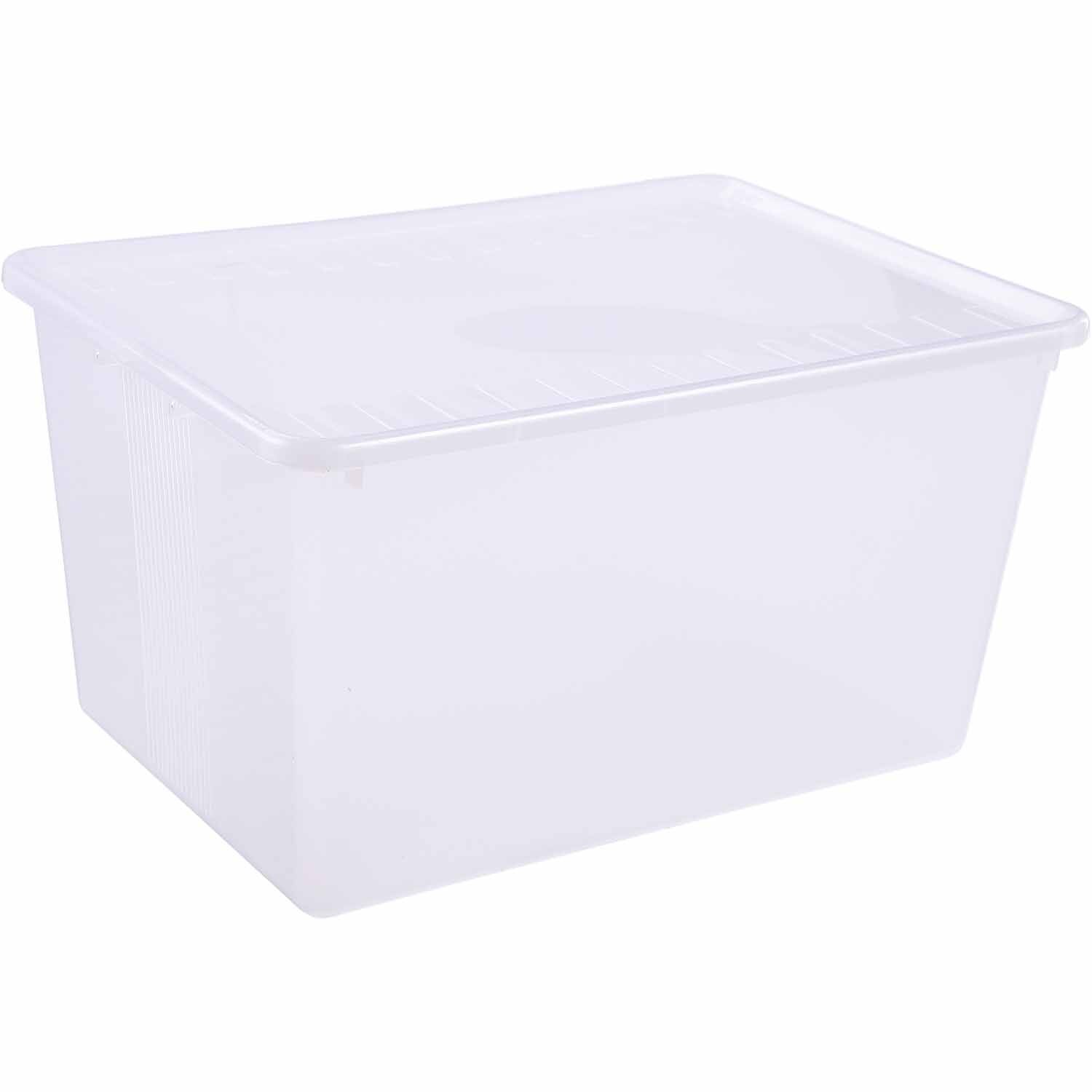 Number 8 | Storage Box with Lid 53 litre Clear | Mitre10