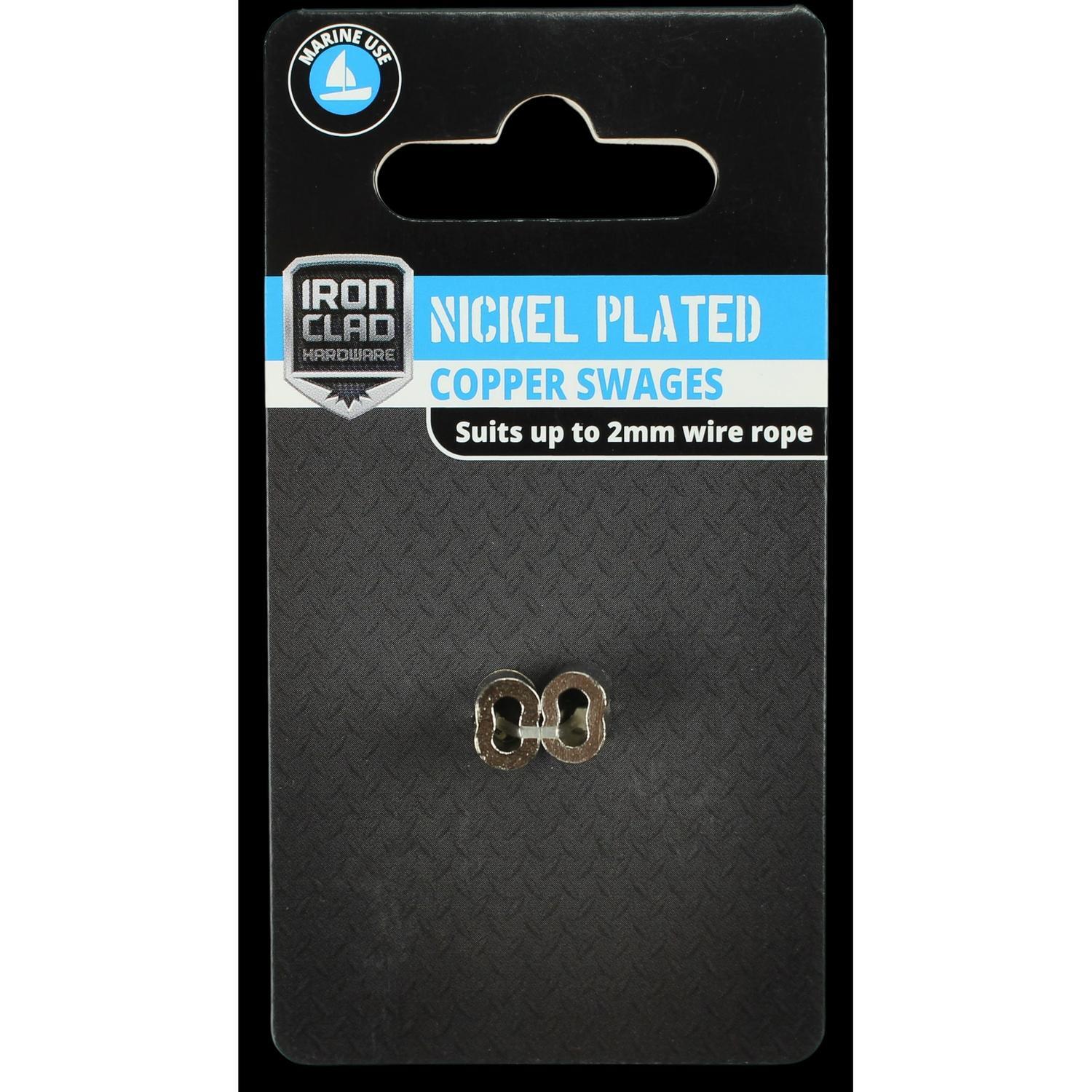 Swages 2mm Nickel Plated Copper | Chain, Cable & Rope Accessories