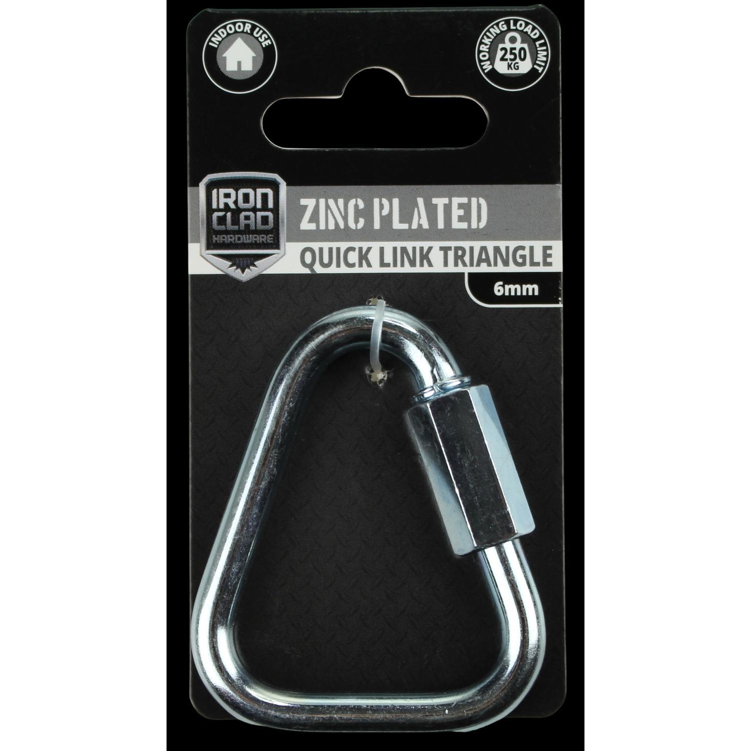Iron Clad | Triangle Quick Link 6mm Zinc Plated | Mitre10