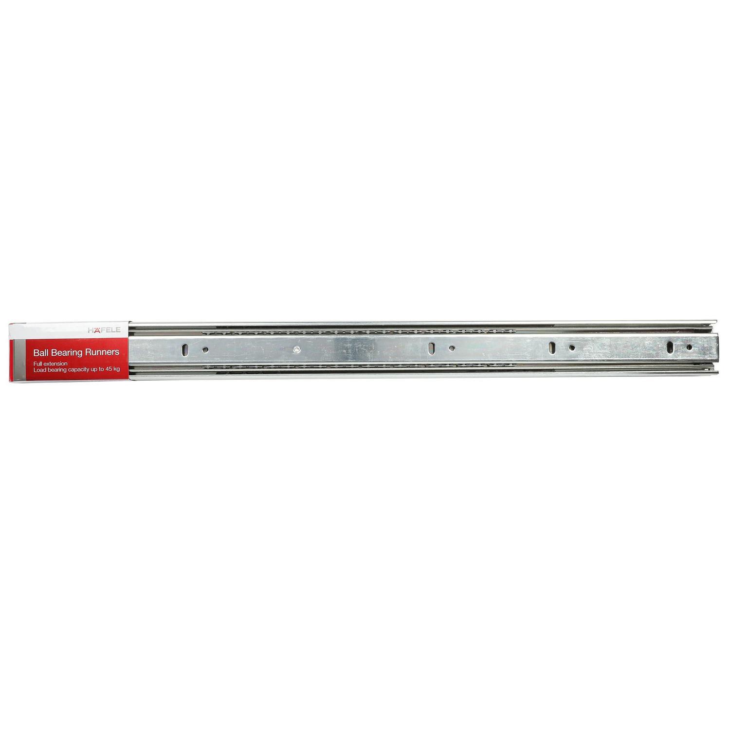Hafele | Ball Bearing Drawer Runner 550mm Silver | Mitre10