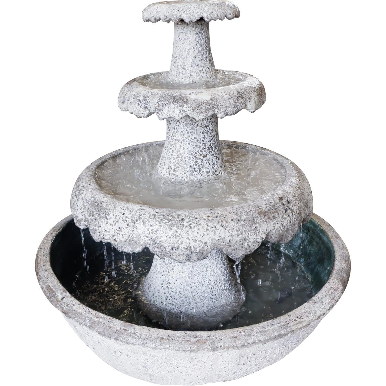 Gardeners Edge | Four Tier Round Water Feature | Mitre10