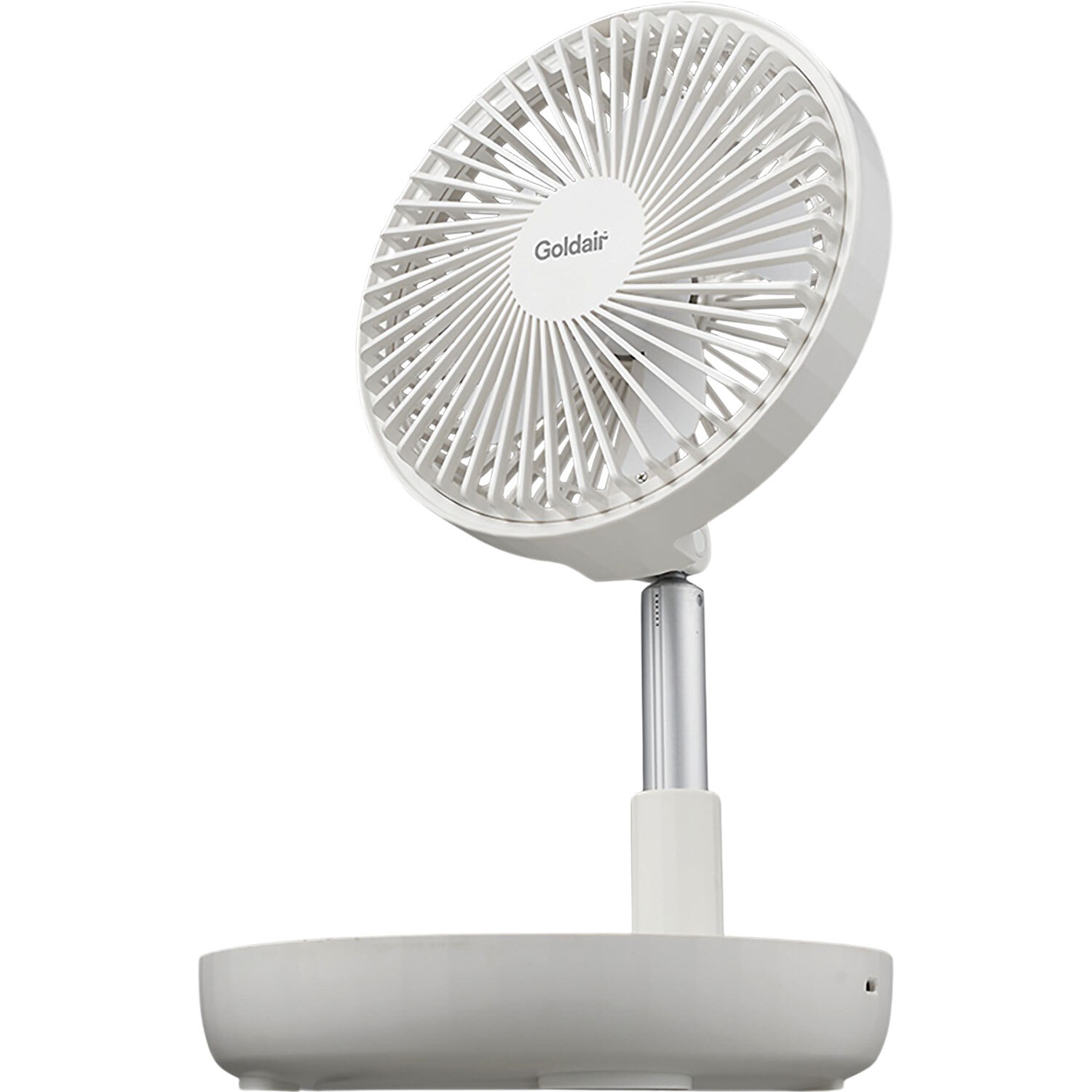 Goldair Platinum | Rechargeable Desk Fan with Induction Charger 18cm ...