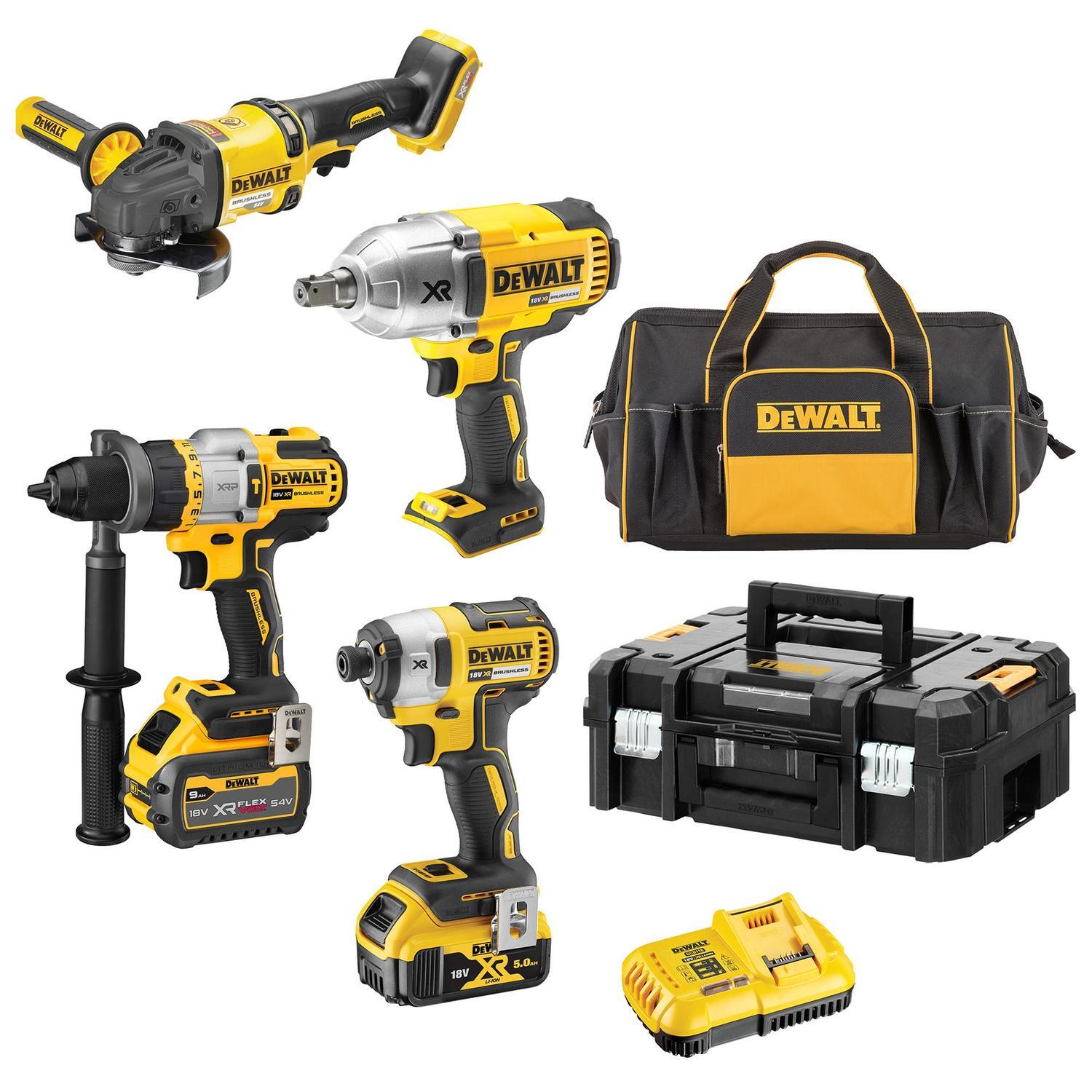 DeWALT | XR FlexVolt Cordless Brushless 4pc Power Tool Combo Kit 18 ...