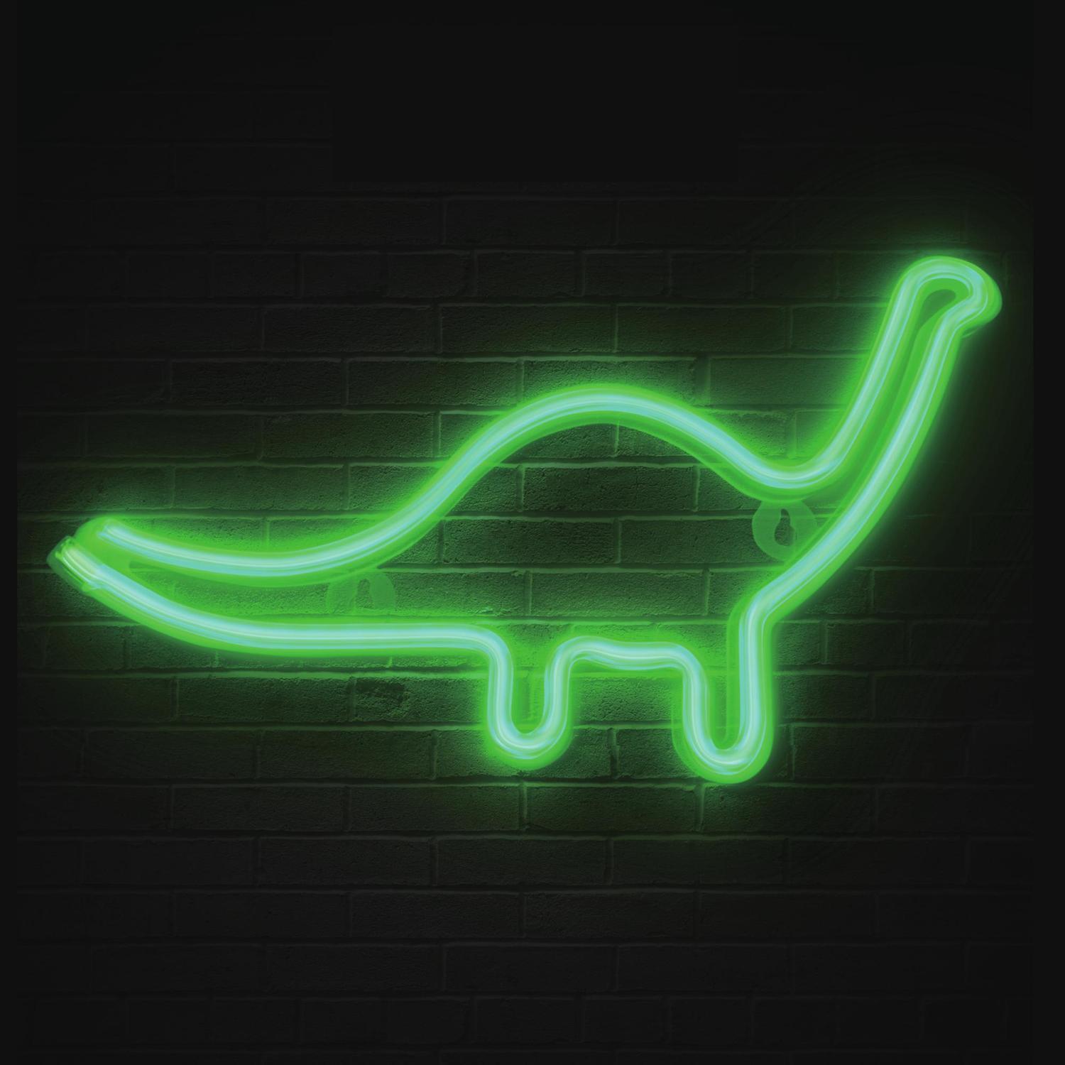 Neon Dino Light H:310mm, W:185mm | Kids & Novelty Lighting