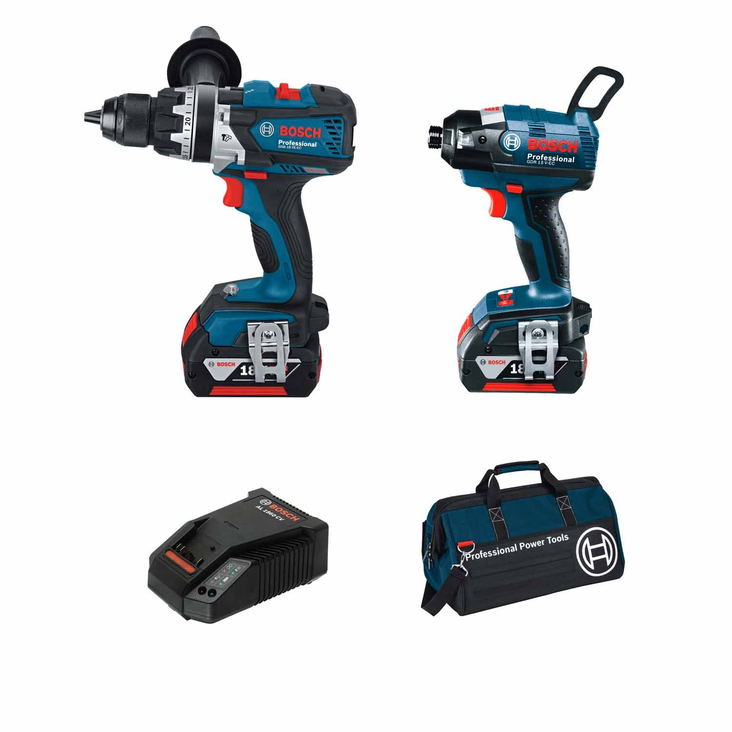 Bosch Professional | Cordless 2pc Power Tool Combo Kit 18 volt 5Ah ...