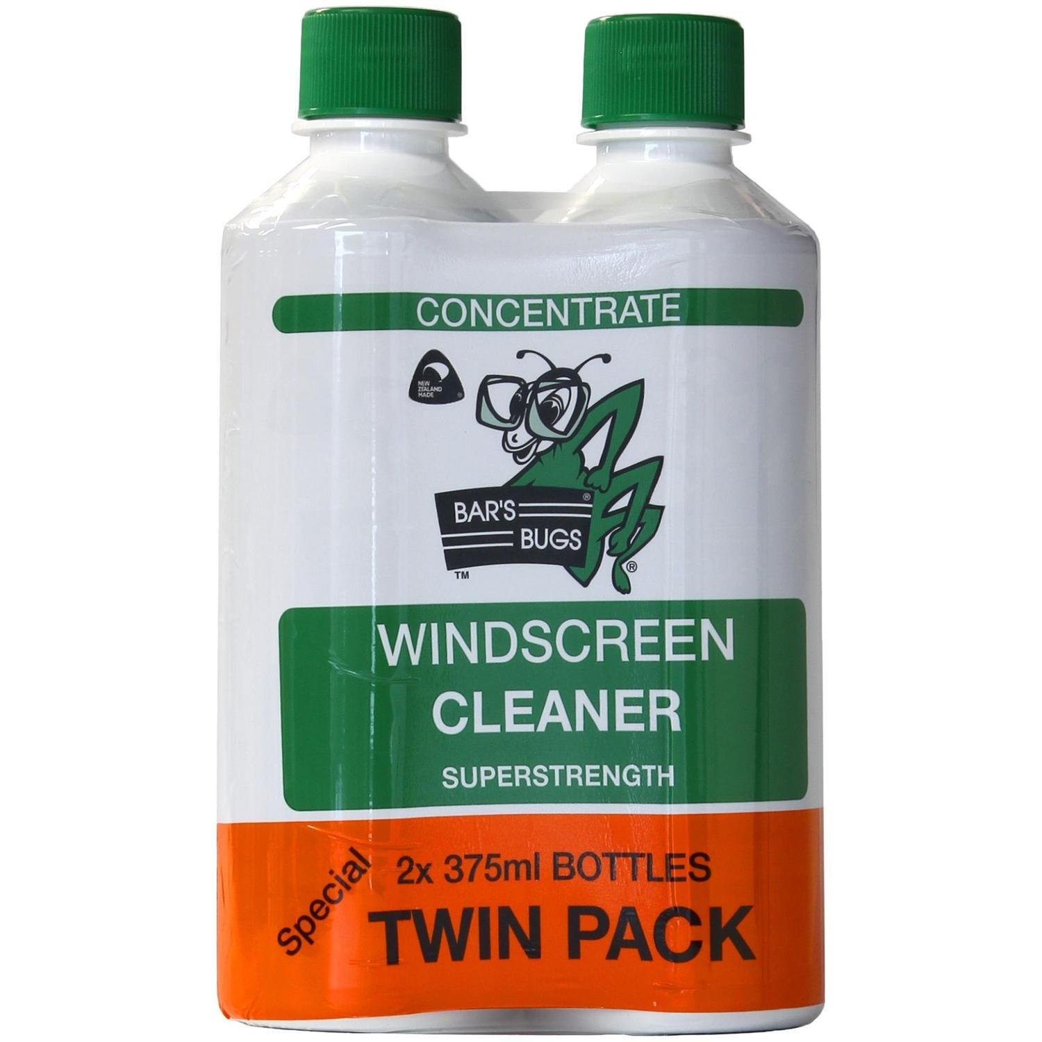 Bar's Bugs | Windscreen Cleaner Concentrate Twin Pack 375ml | Mitre10