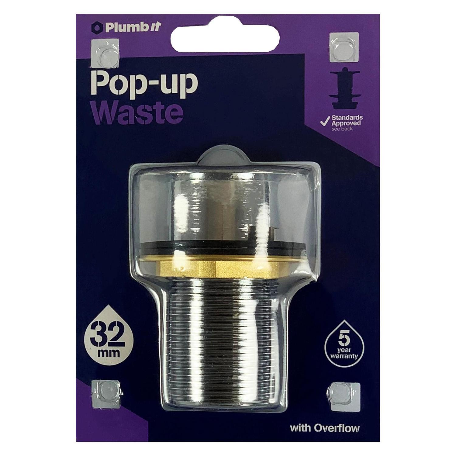 Plumb It | Pop Up Waste 32mm Chrome | Mitre10
