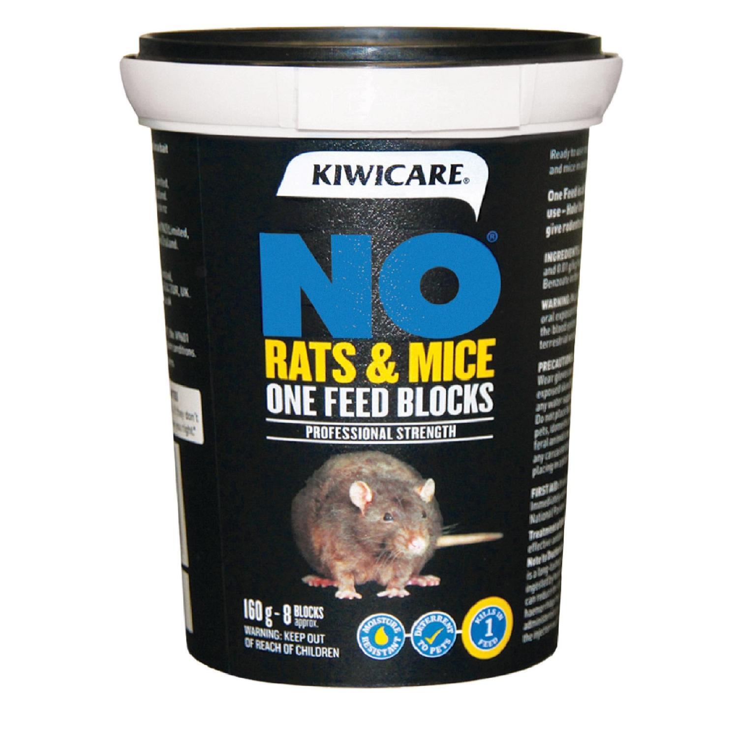 Kiwicare | NO Rats & Mice One Feed Rodent Bait Blocks 160g | Mitre10