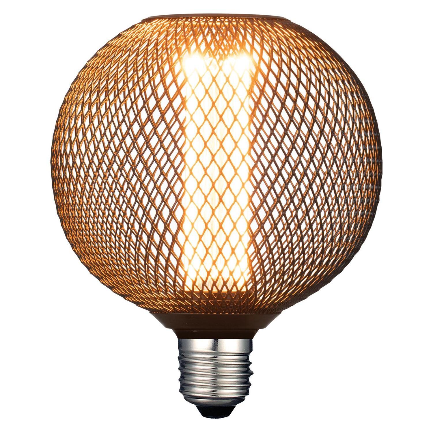 Mercator | LED Caged Decorative Globe 125mm Black | Mitre10
