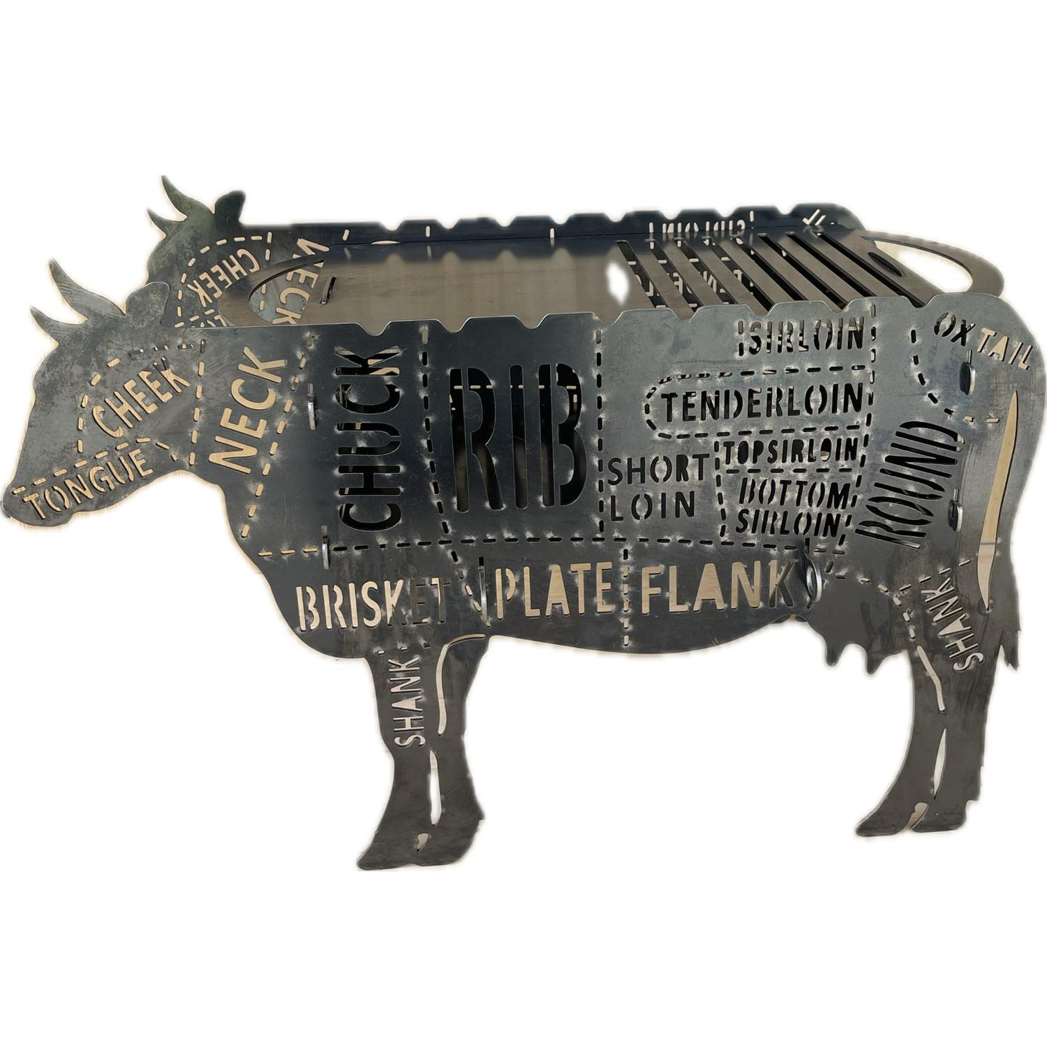 BBQ Flat Pack Cow | Charcoal BBQs