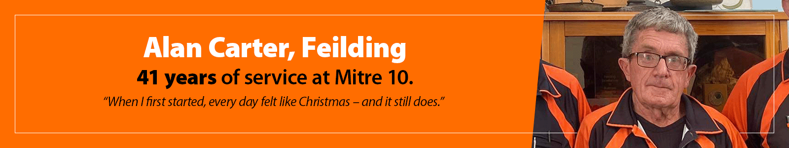 Alan Carter - 41 Years at Mitre 10
