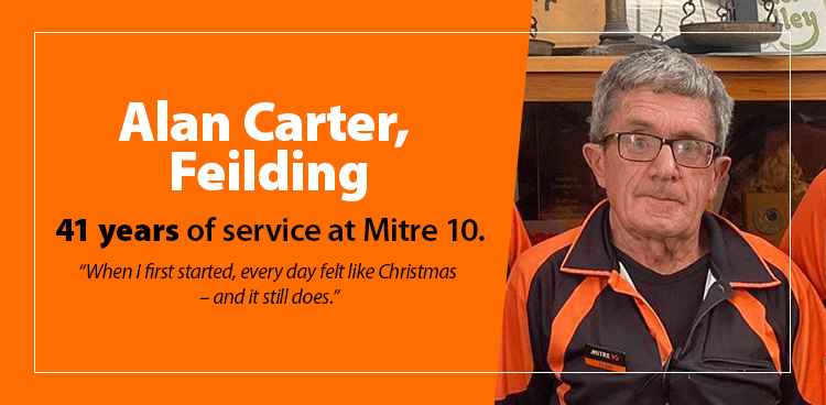 Alan Carter - 41 Years at Mitre 10