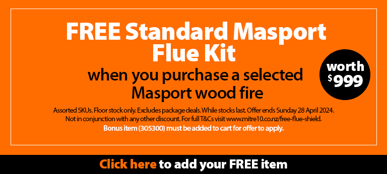 Masport | Clutha ULEB Wood Fire with Ash Pan | Mitre10